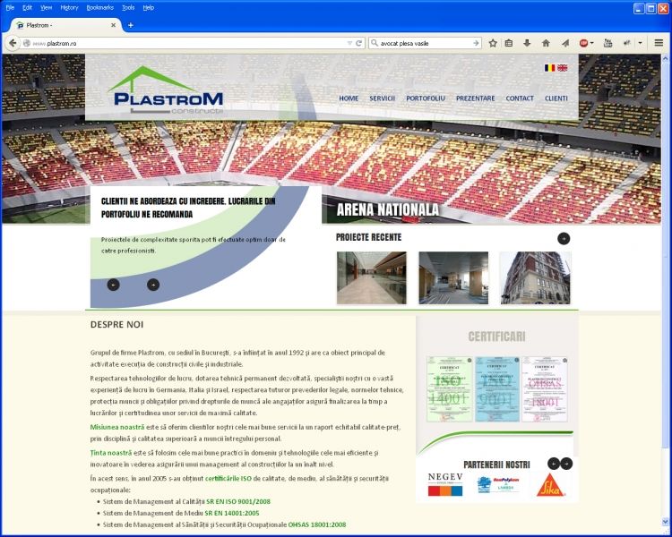 Reproiectare site de prezentare Plastrom